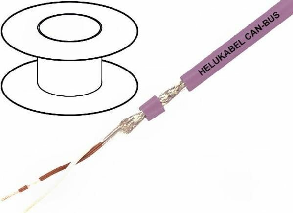 HELUKABEL 81286 Кабель, CAN bus, 1x2x0,22мм2, многожильный, Cu, экранированный, кратно 1м
