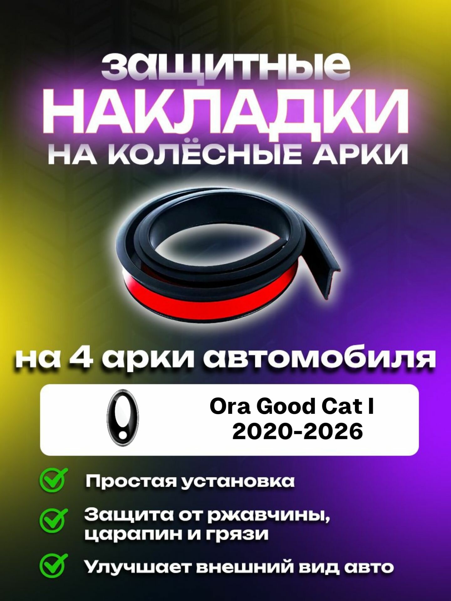 Накладки на арки автомобиля Ora Good Cat I (2020-2026)/ Ора Гоод Cат 1 поколение защитные