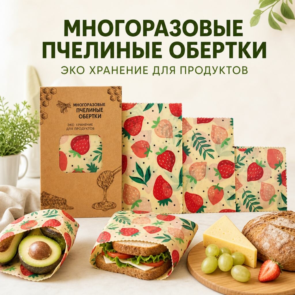 Восковые салфетки, 3 шт