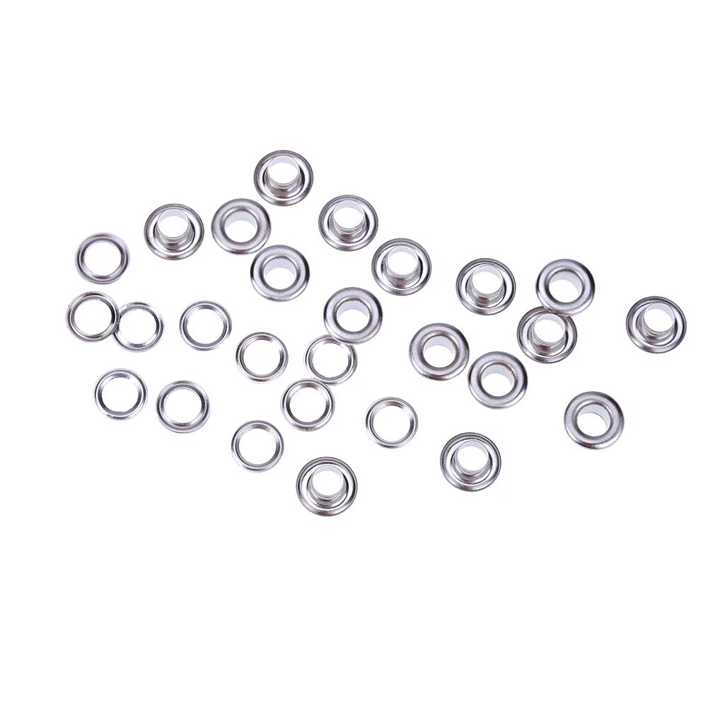 Люверсы металлические 4/5/6/8 мм (100 шт.) silve