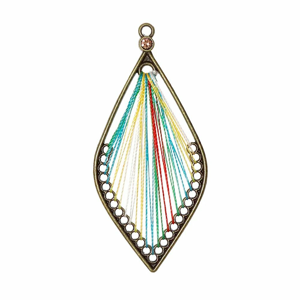 Подвески-талисманы BeDif в виде листьев из тканой нити Bronze Colorful