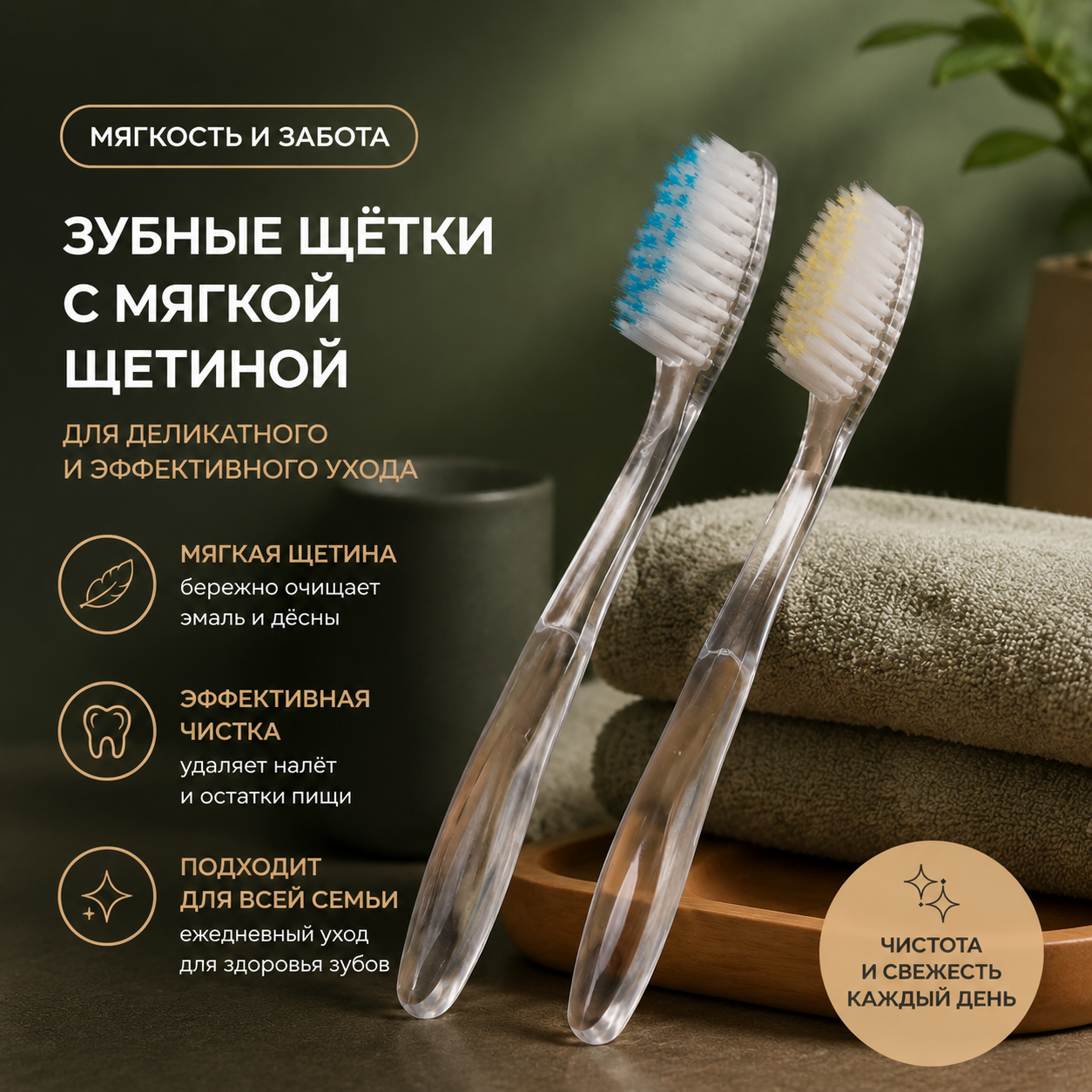 Зубная щетка набор гигиена рта revyline s6500 crystal ortho