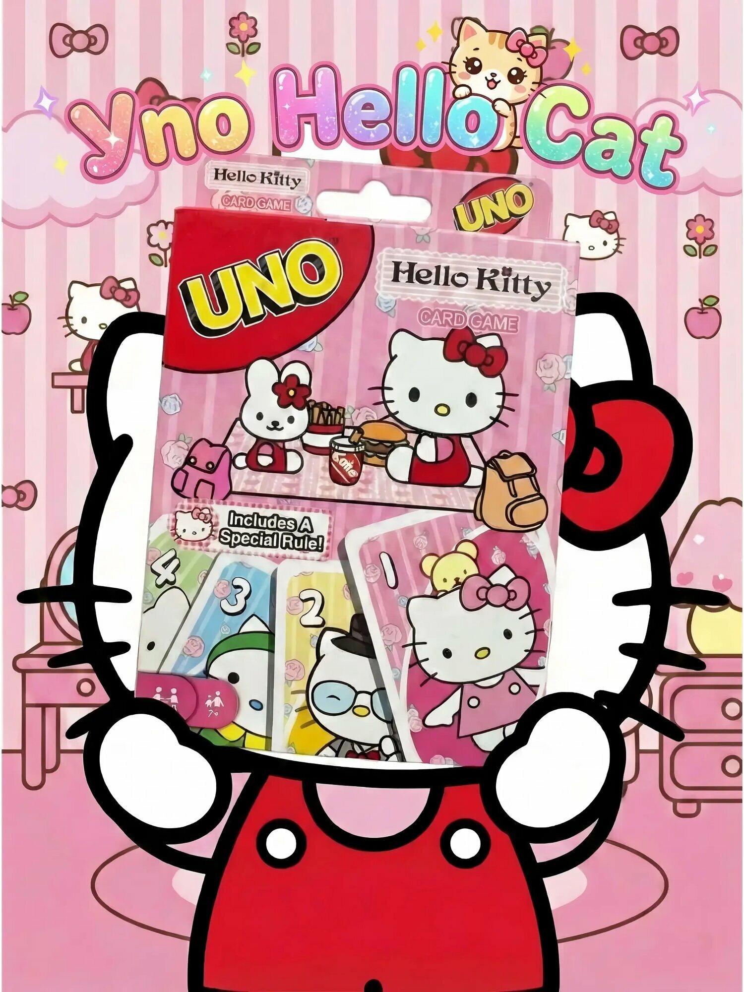 Настольная карточная игра UNO Hello Kitty (УНО Хеллоу Китти)