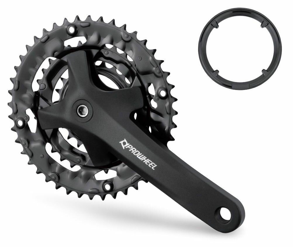 Система Prowheel MPE-40114752 MTB 3х9S, 40-30-22T, сталь, защита, 175, алюм, Chainline50, кв под 124,5 черн.