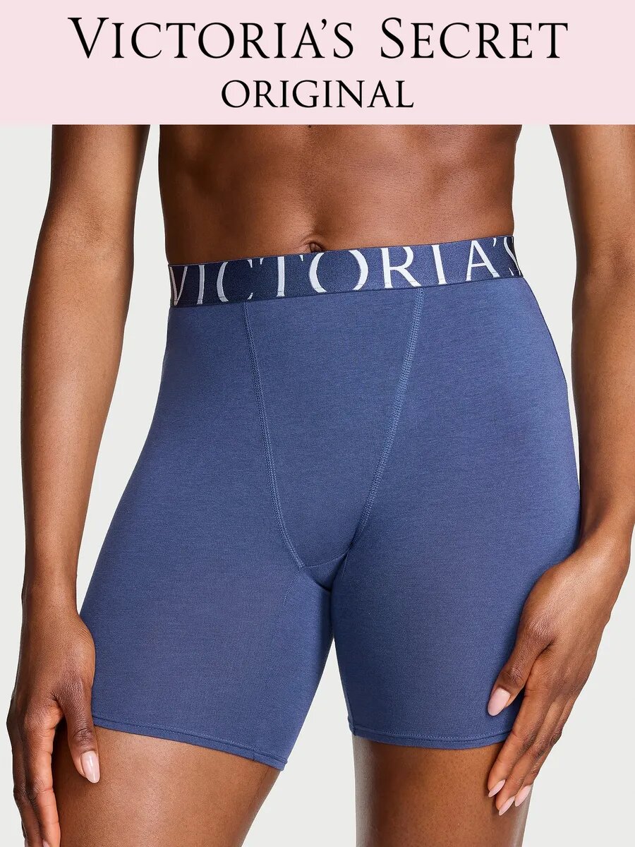 Трусы Victoria's Secret Exploded Logo Cotton High-Waist Boxer Brief