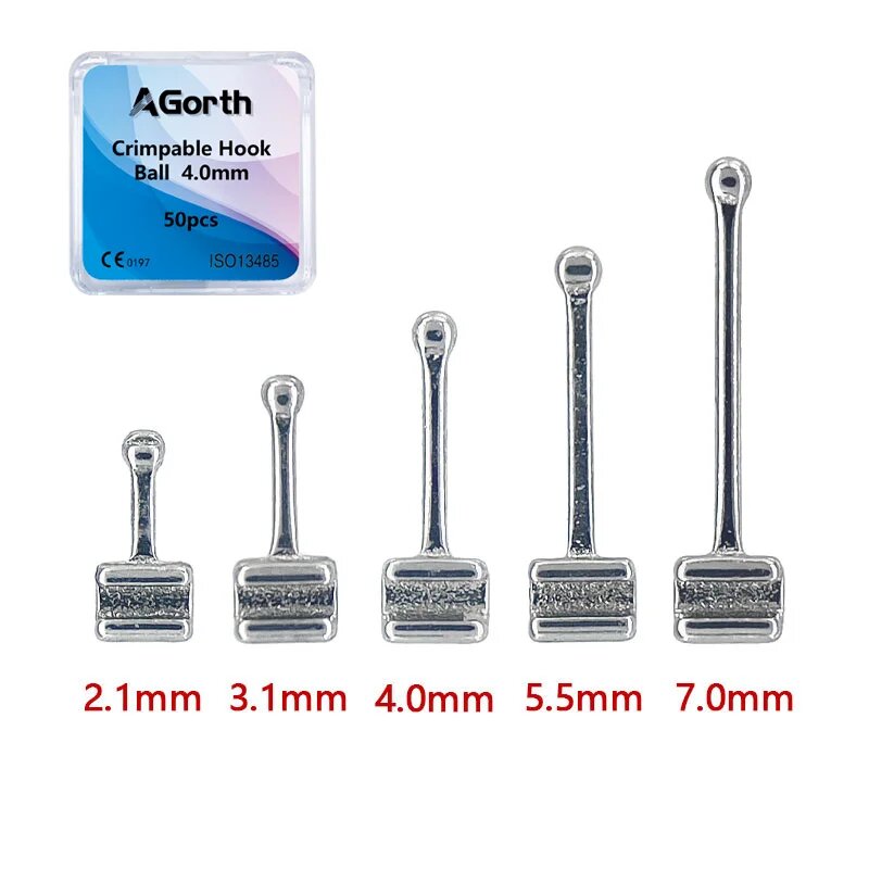 Ортодонтические кнопки Agorth 50 шт. Ball 4.0mm