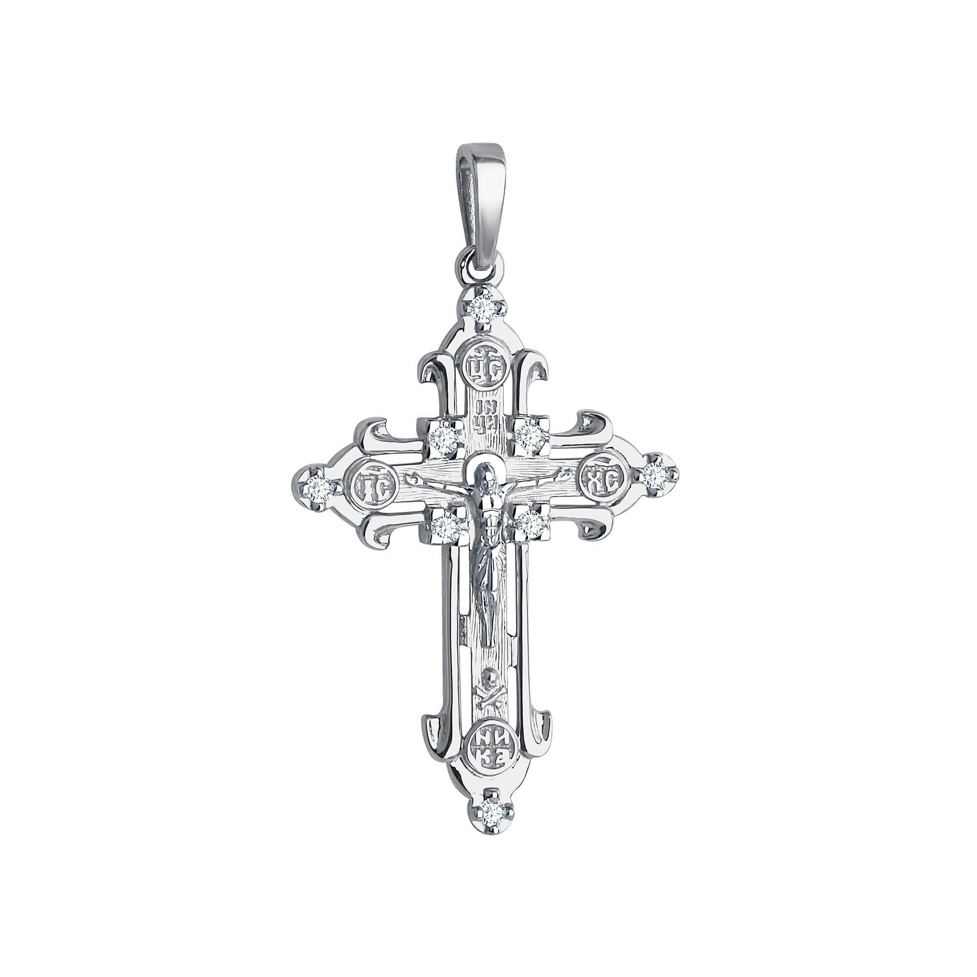 Подвеска, серебро, 925 проба, родирование, фианит