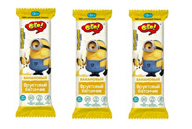 Ого! Фруктовый батончик, Банановый , 25г, 3шт