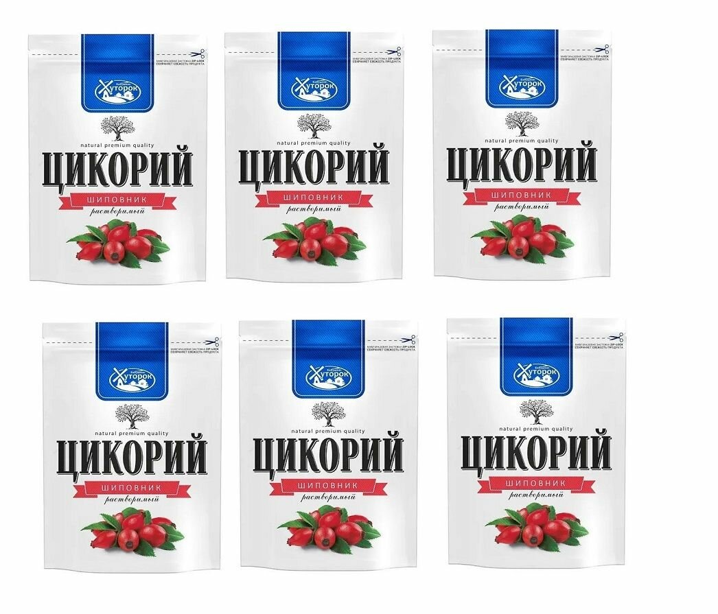 Бабушкин Хуторок Цикорий с шиповником растворимый , 100г ,6 шт