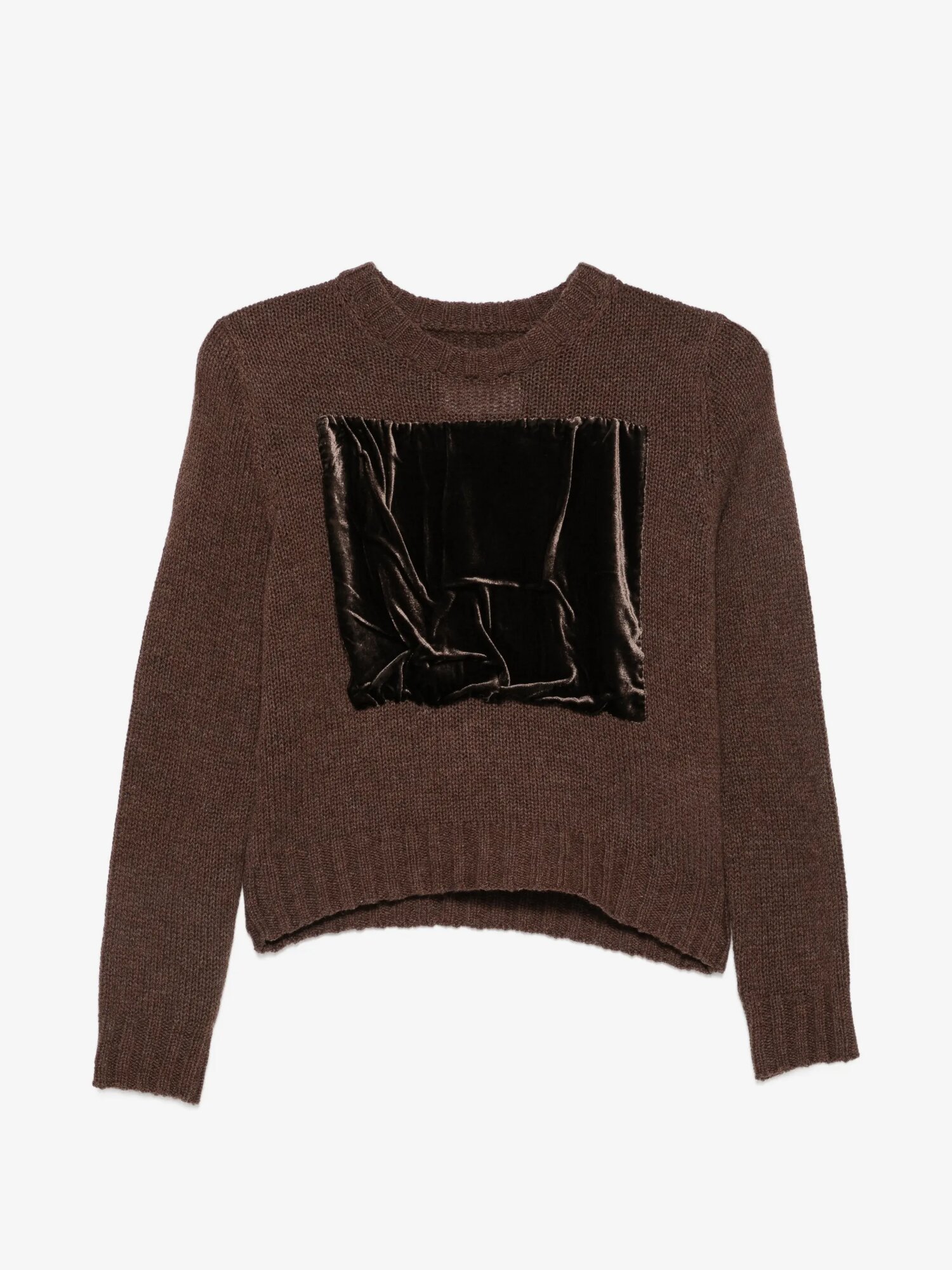 Свитер Maison Margiela Velvet-patchwork sweater