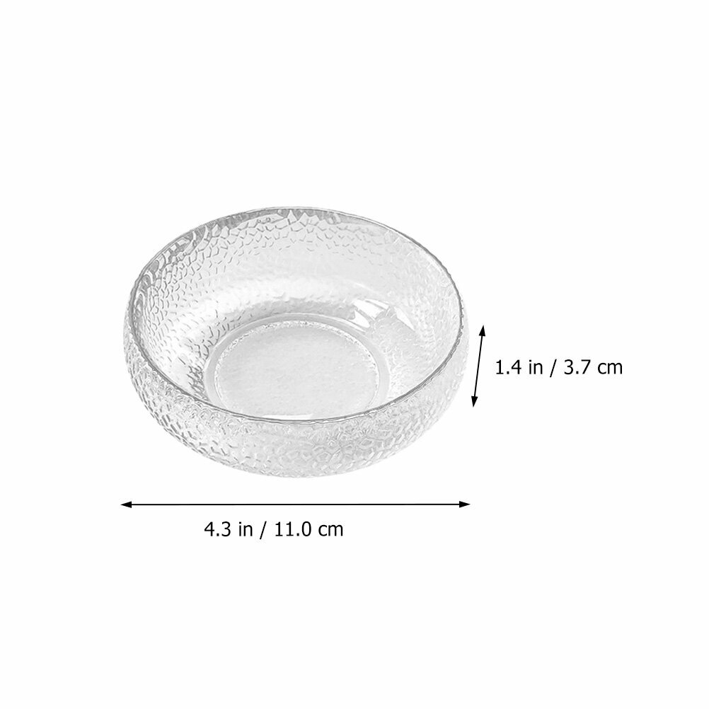 Стеклянная Миска Для Десертов И Салатов Прозрачная 1 Шт 11x11x3.7Cm