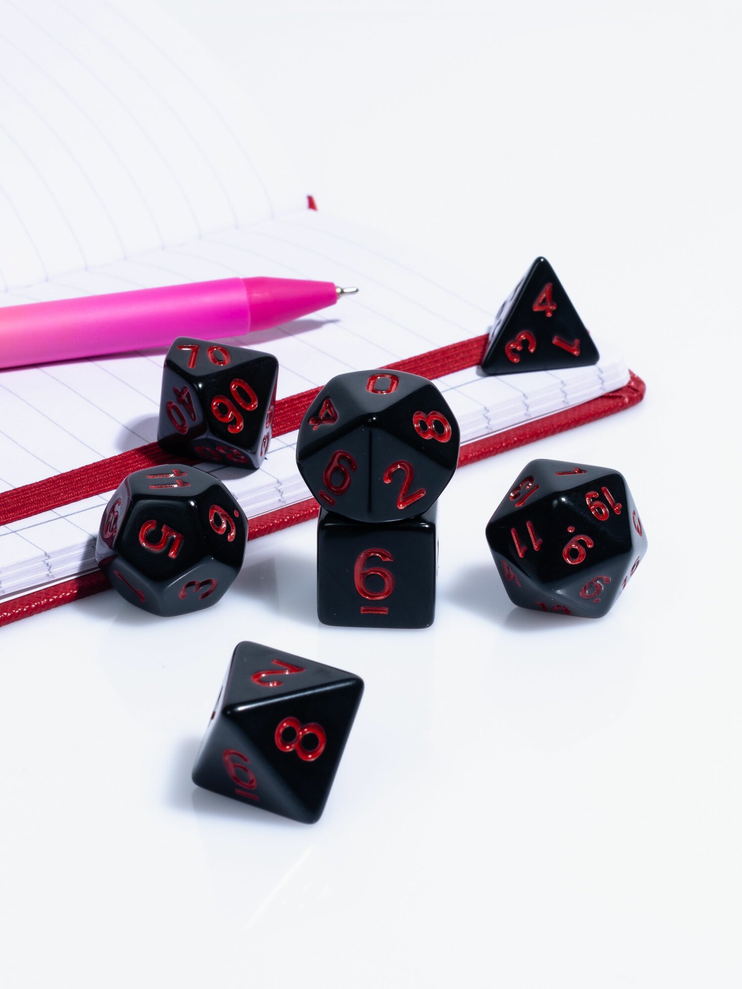 Кости игральные для Dungeons & Dragons, кубики для DnD и настольных ролевых игр (дайсы ДнД) 7 шт.