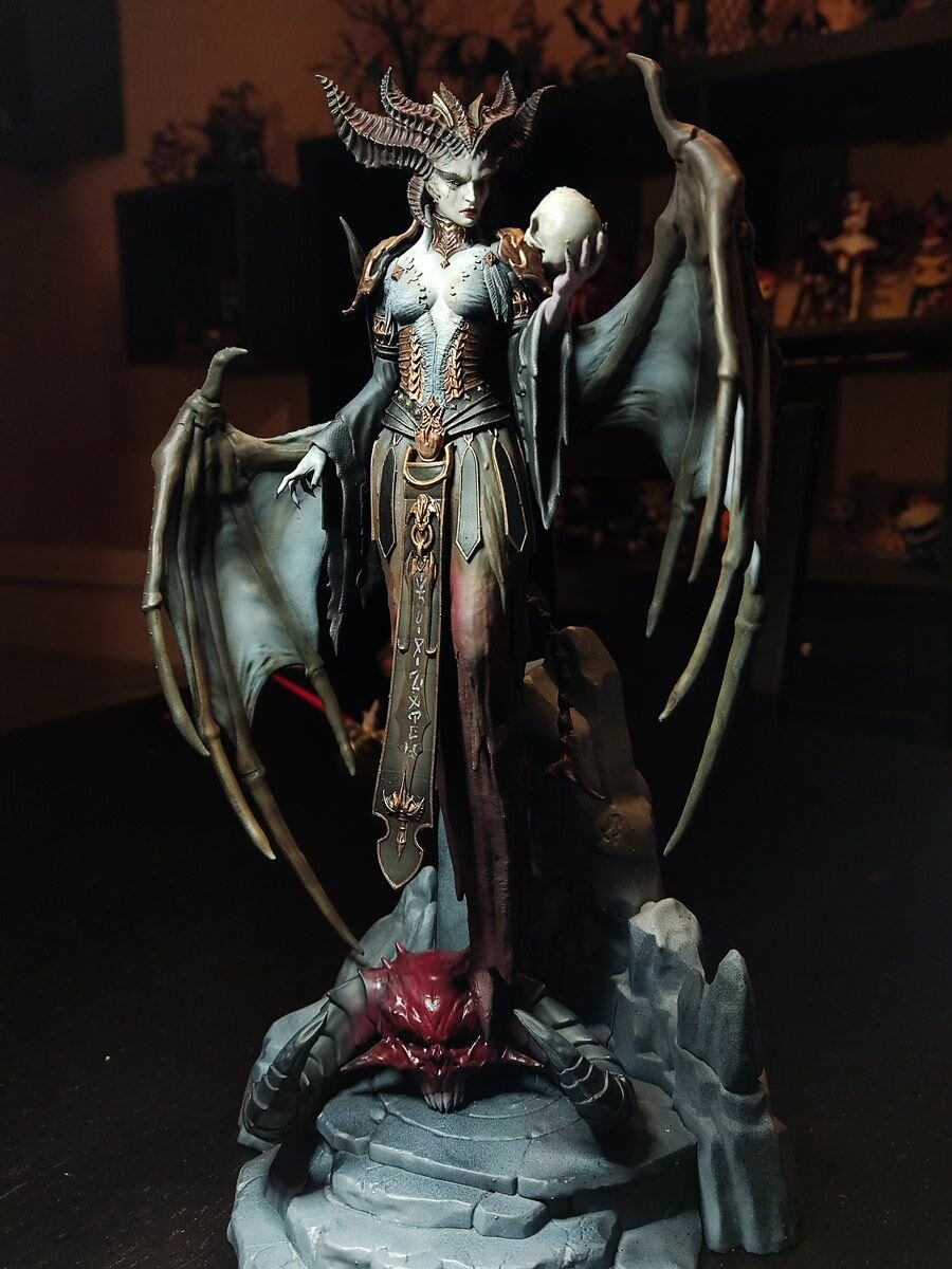 Фигурка для покраски " Лилит / Lilith Diablo IV / Диабло 4 , коллекционная 20см