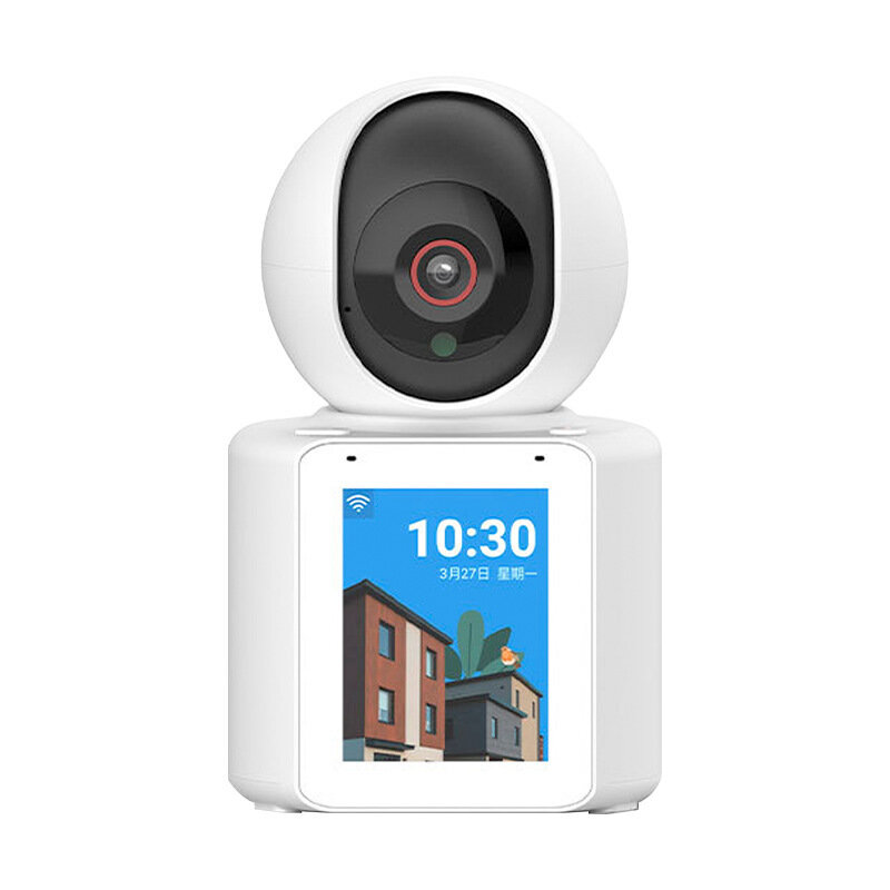 Камера безопасности 2.8 дюйма с WIFI, HD видео-вызовом, голосовыми оповещениями, ИИ-трекингом и 15-дневной записью