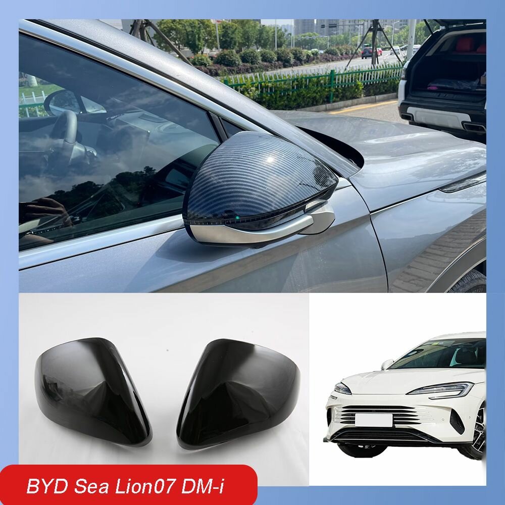 Для моделей BYD Sealion07 DM-i 2024 и 2025, крышки зеркал заднего вида, комплект из двух частей автомобильных аксессуаров .