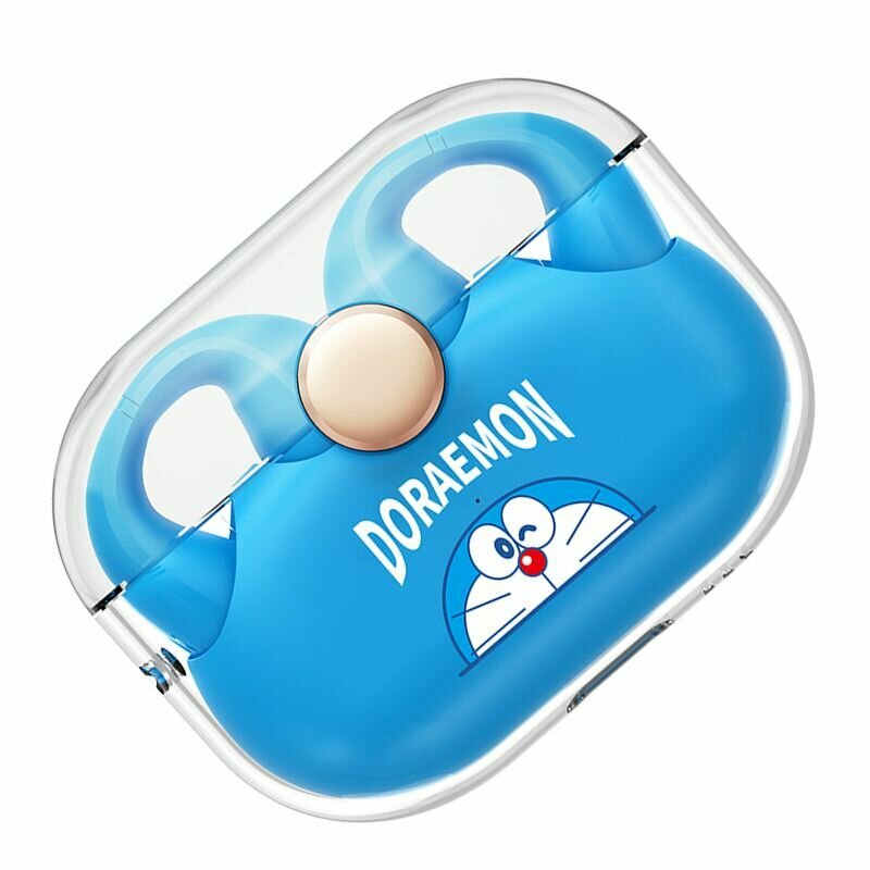 Беспроводные дизайнерские наушники Кот Дораемон Rock Doraemon Sound EarCuffs TWS Earphone Pattern Design синие