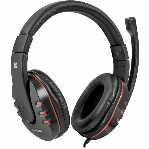 Игровые наушники с микрофоном Defender G-160 Warhead полноразмерная компьютерная гарнитура 2.5 метра