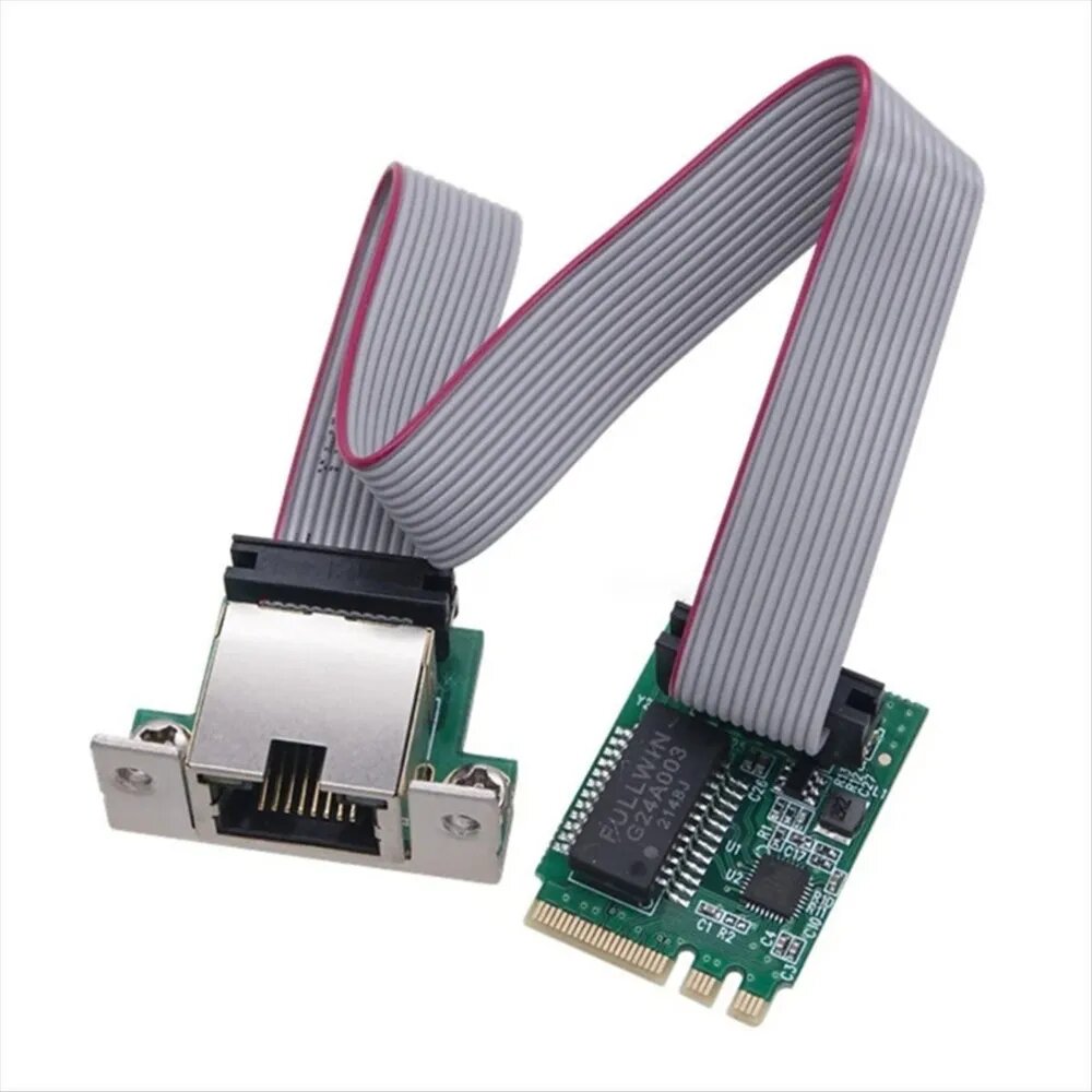 Карта Адаптера M.2 A Key И E Key К Одному Порту RJ45, 10/100/1000 Мбит/С