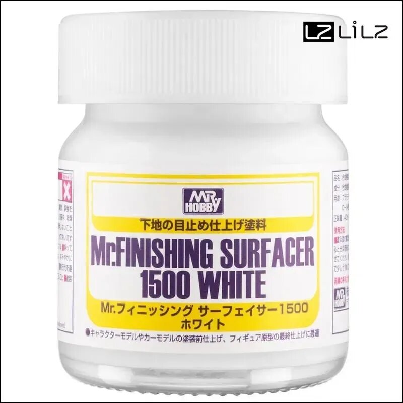 Mr. Hobby Mr.FINISHING SURFACER 1500 WHITE грунтовка, эмалевая, белый, 40 мл