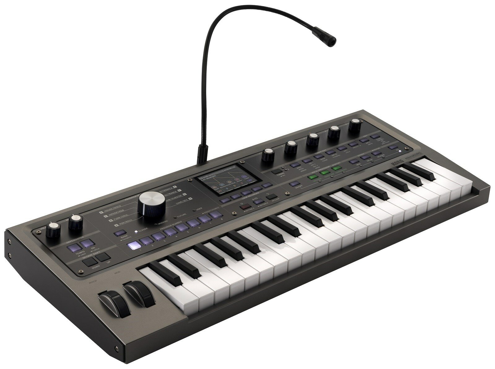 KORG microKORG2 37 чувствительных к скорости нажатия клавиш, 256 программ, 8 голосов, эффекты: модуляция
