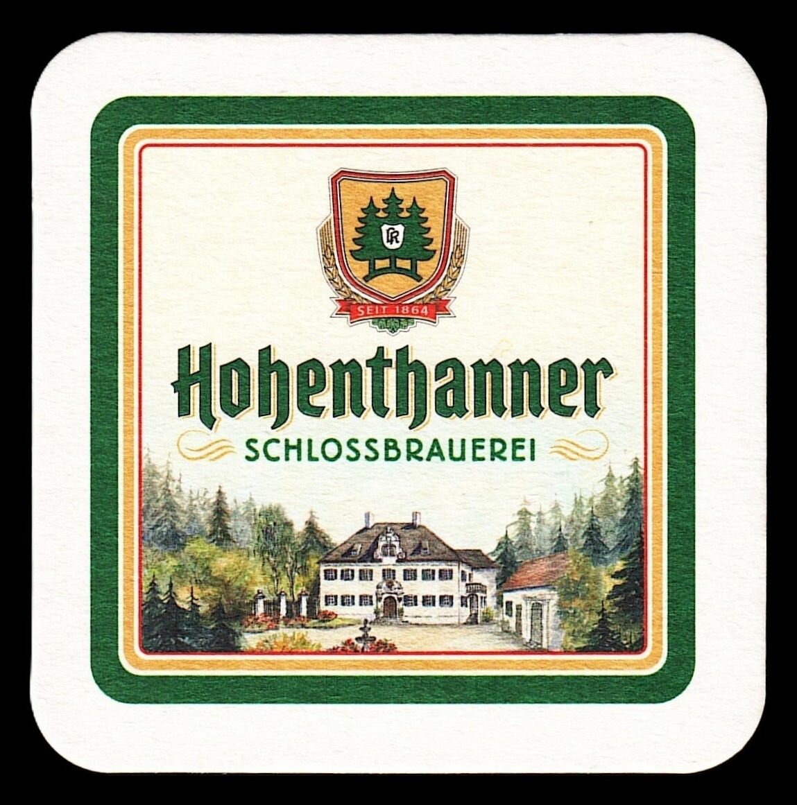 Бирдекель (костер) Hohenthanner Schlossbrauerei Германия (подставка под пивной бокал)