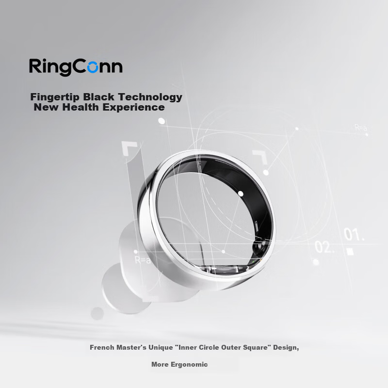 RingConn Gen 2 Умный обруч: Мониторинг апноэ во сне ЧСС ВО2 Прогноз менструального цикла 12-дневная батарея Солнечное