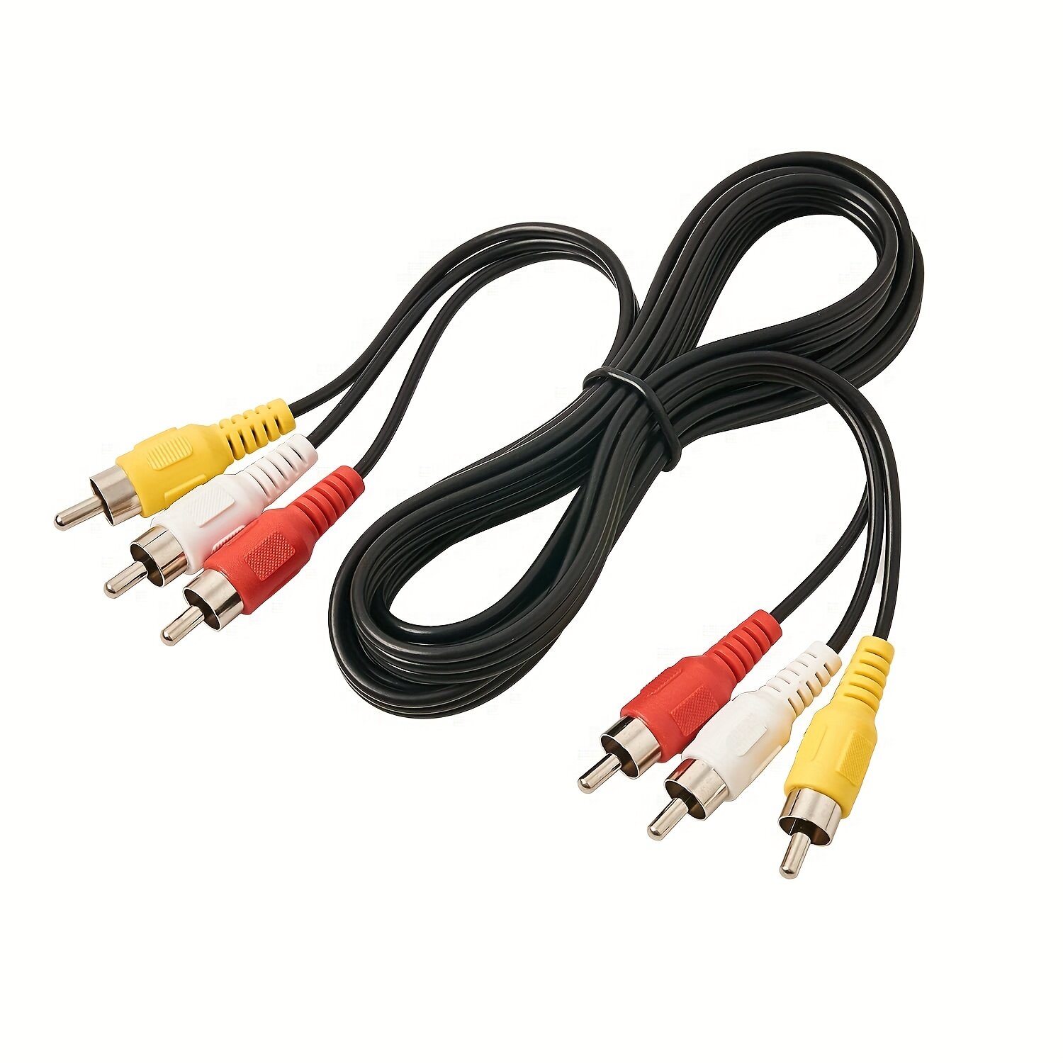 RCA аудио/видео кабель 3x RCA (M-M) 1.83 м (72 дюйма) для телевизоров, рекордеров, DVD, спутниковых и домашних кинотеатров