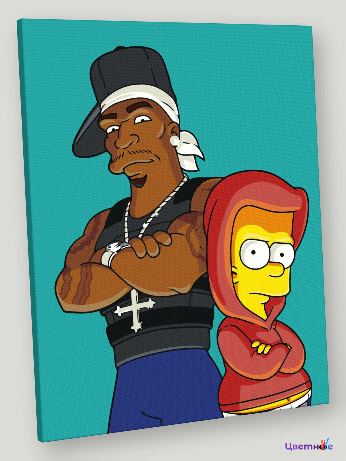 Картина по номерам Simpsons Симпсоны Симсоны: Барт и 50 Cent