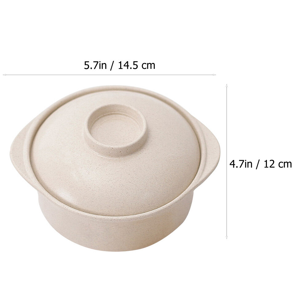 Чашка Для Каши Из Высококачественных Материалов Объемом 14.5X12X8Cm Бежевого Цвета