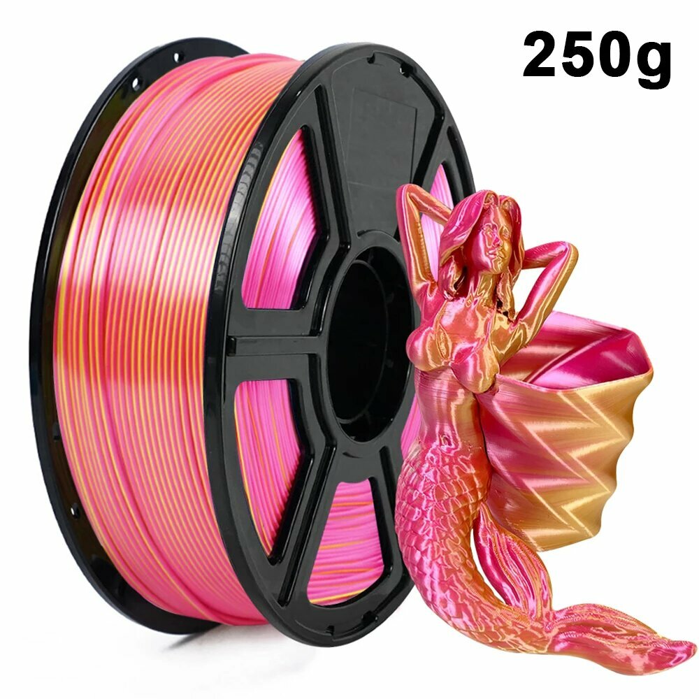 EasyThreed Silk PLA Filament 1.75мм Синий Красный 250г Розовый, Gold RoseRed 250g