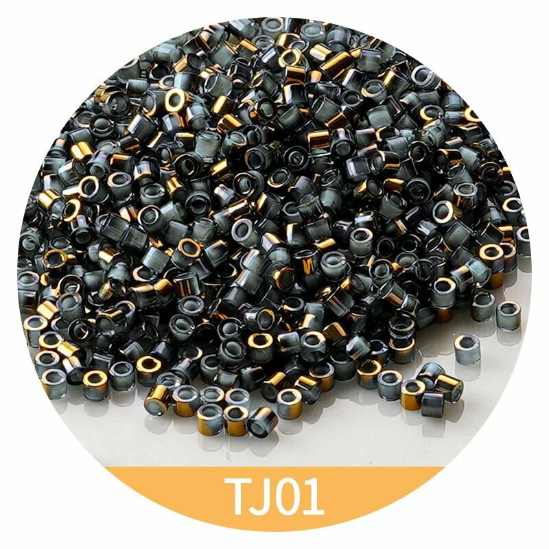 Бусины из стекла "Полузолото и полунебесный жемчуг", 21 цвет, 1.3x1.6mm10g 1440pcs, TJ01-silver gray