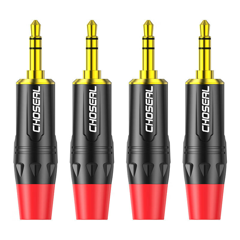 CHOSEAL 3.5mm стерео аудио разъем 3-контактный паяный штекер с алюминиевым корпусом для микрофонов колонок микшеров
