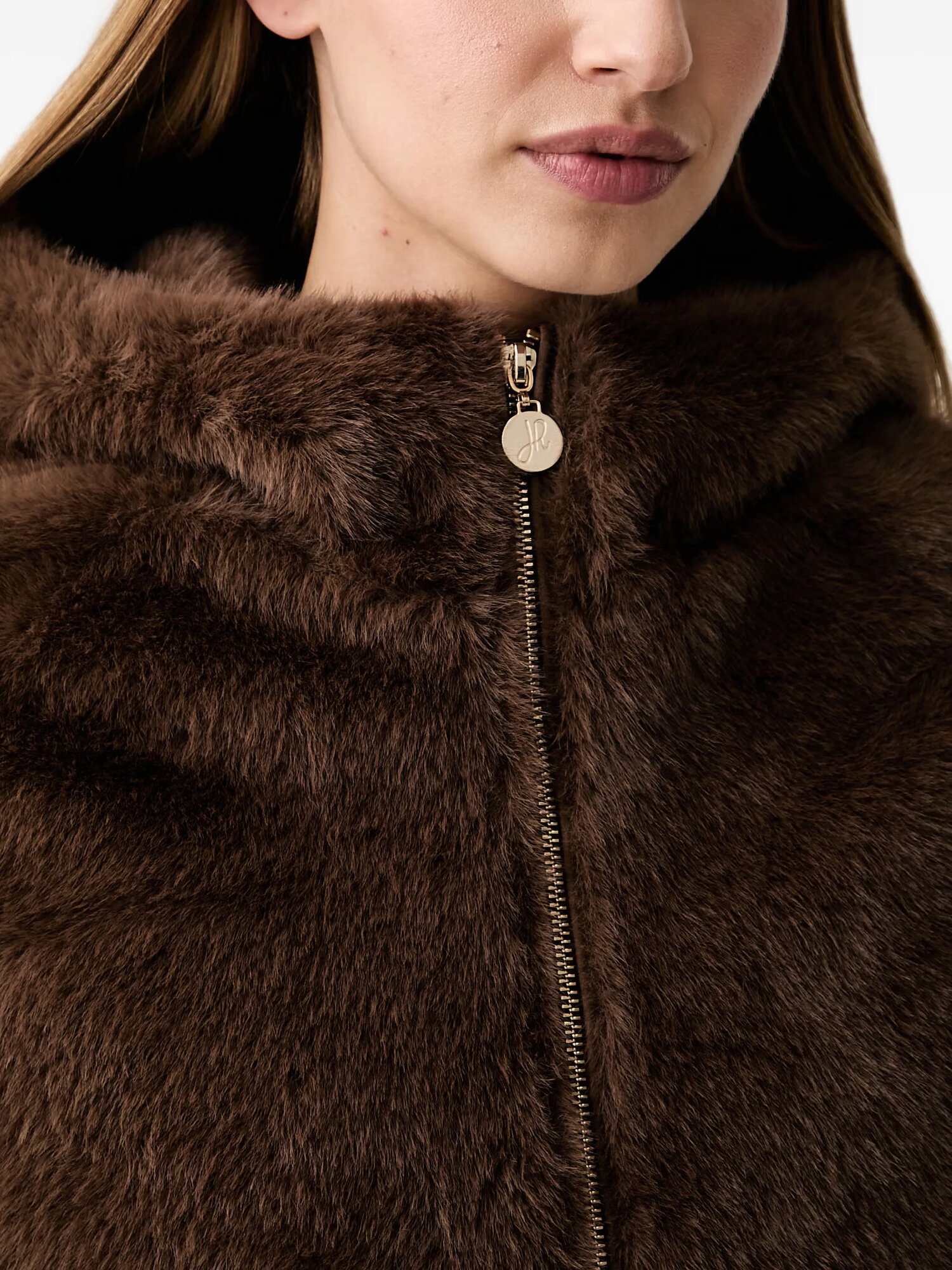 Куртка Joseph Ribkoff Faux-fur hooded jacket, размер 46 — фото 1