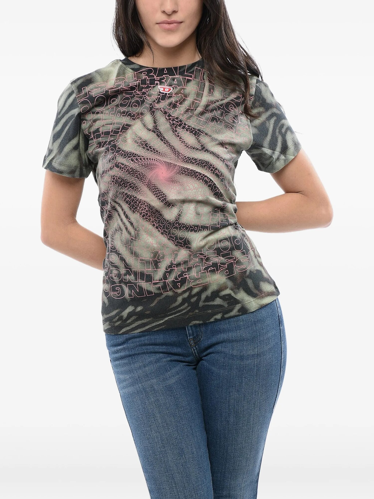 Футболка Tie-dye logo-print T-shirt