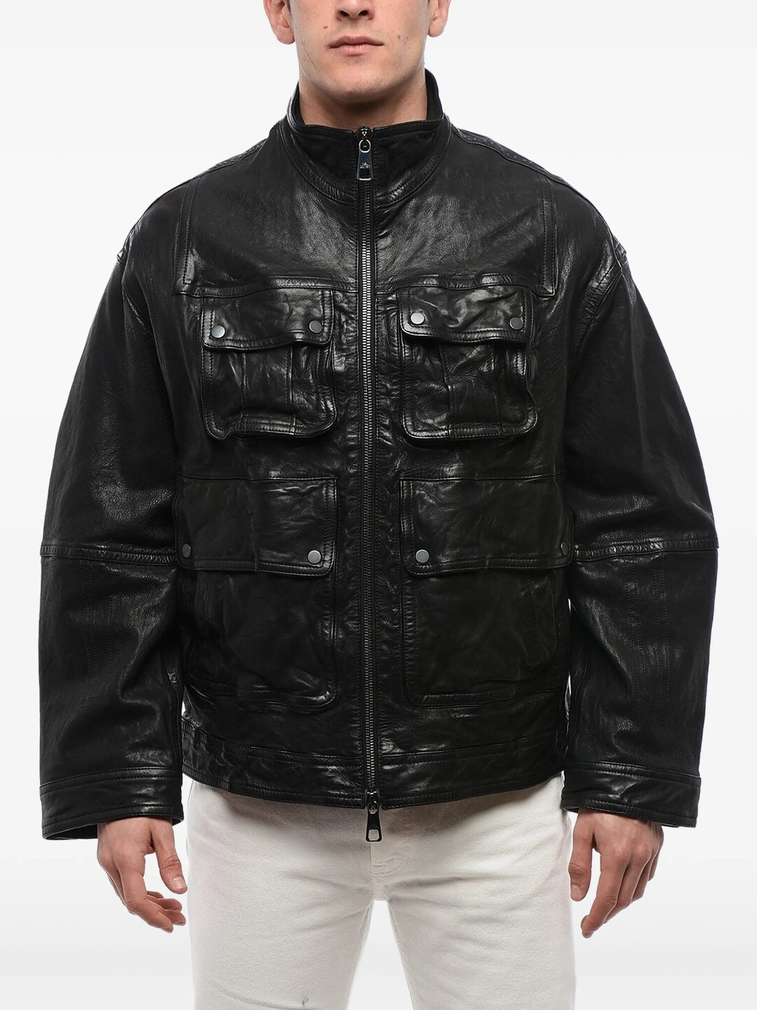 Куртка Multi-pocket leather jacket