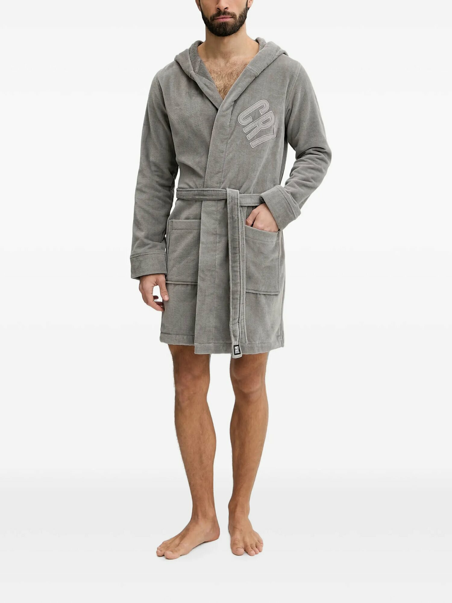 Халат CR7 Cristiano Ronaldo Logo-patch hooded robe, размер 2XL — фото 1