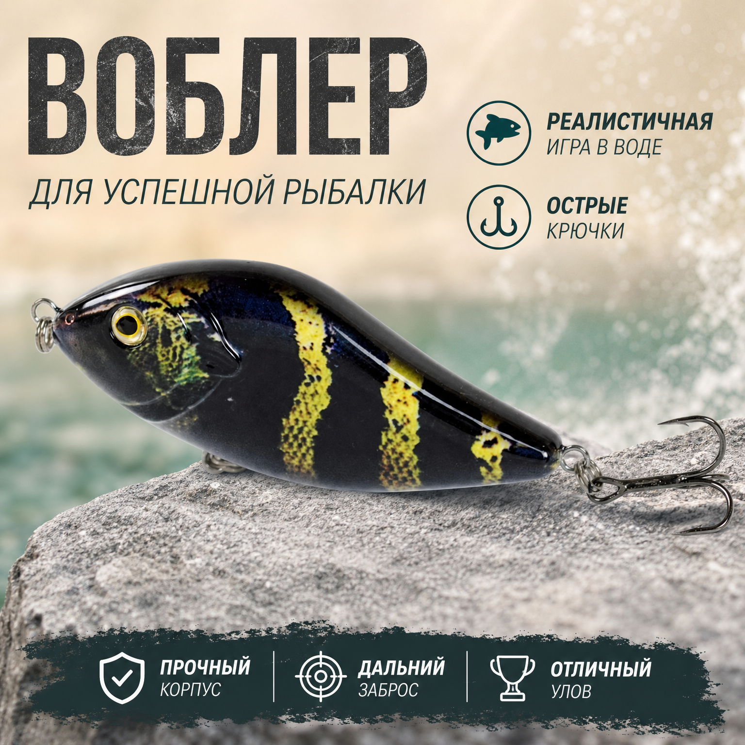 Джеркбейт на щуку, тонущая приманка, 10 см, 45 г (Цвет товара: jkb100-05&10cm 45g; Длина: 100 мм)