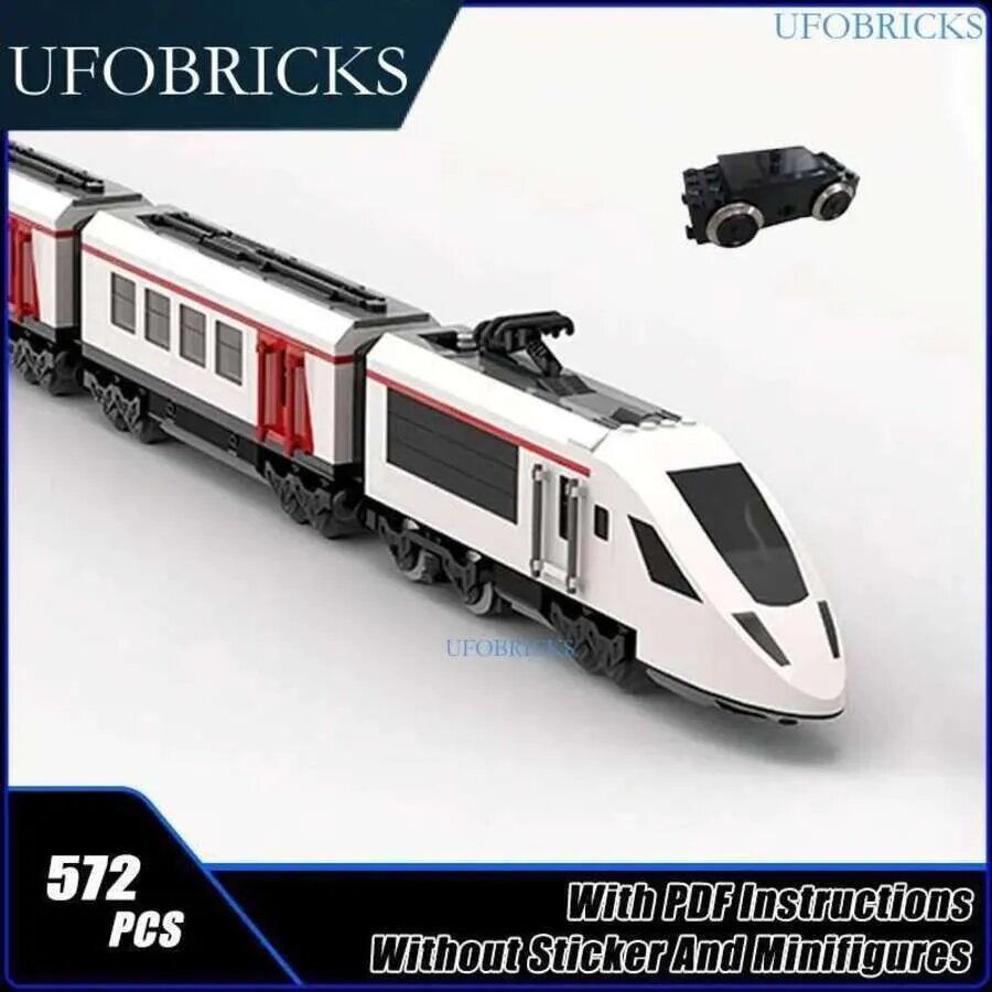 Новые Идеи Скоростной Поезд с Мотором MOC Строительный Блок