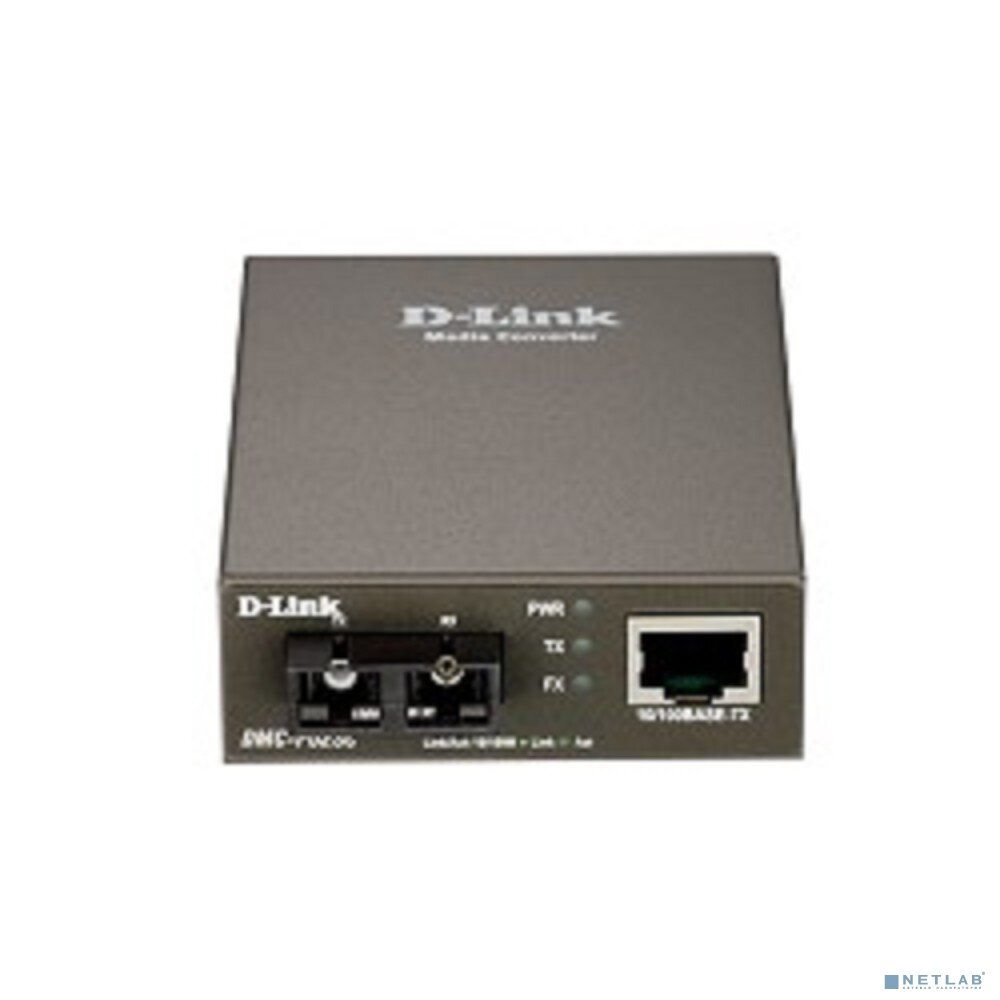 D-Link DMC-F02SC/B1A Медиаконвертер из 100BASE-TX по витой паре в 100BASE-FX по многомодовому волокну (2км, SC)