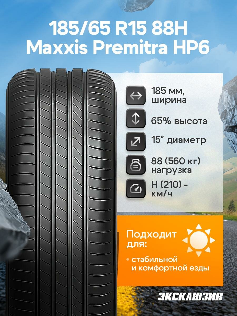 Летняя шина Maxxis Premitra HP6 185/65 R15 88H