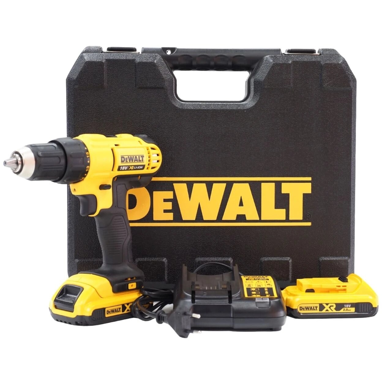 Дрель-шуруповерт DeWalt DCD771D2-QW аккум. патрон: быстрозажимной (кейс в комплекте)