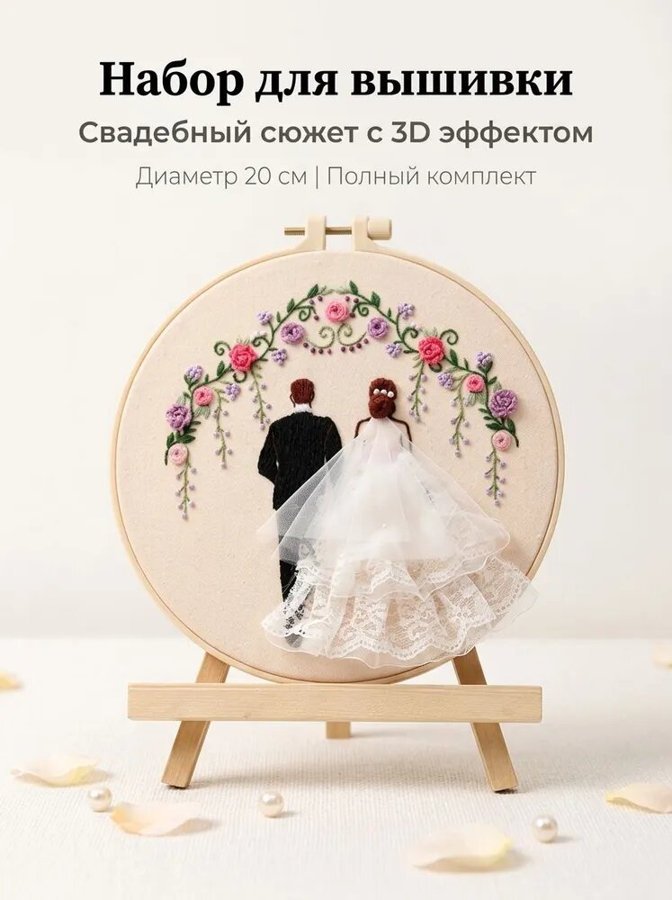 Набор для вышивки крестом своими руками, свадебное платье, полный комплект для начинающих, творчество и декор дома