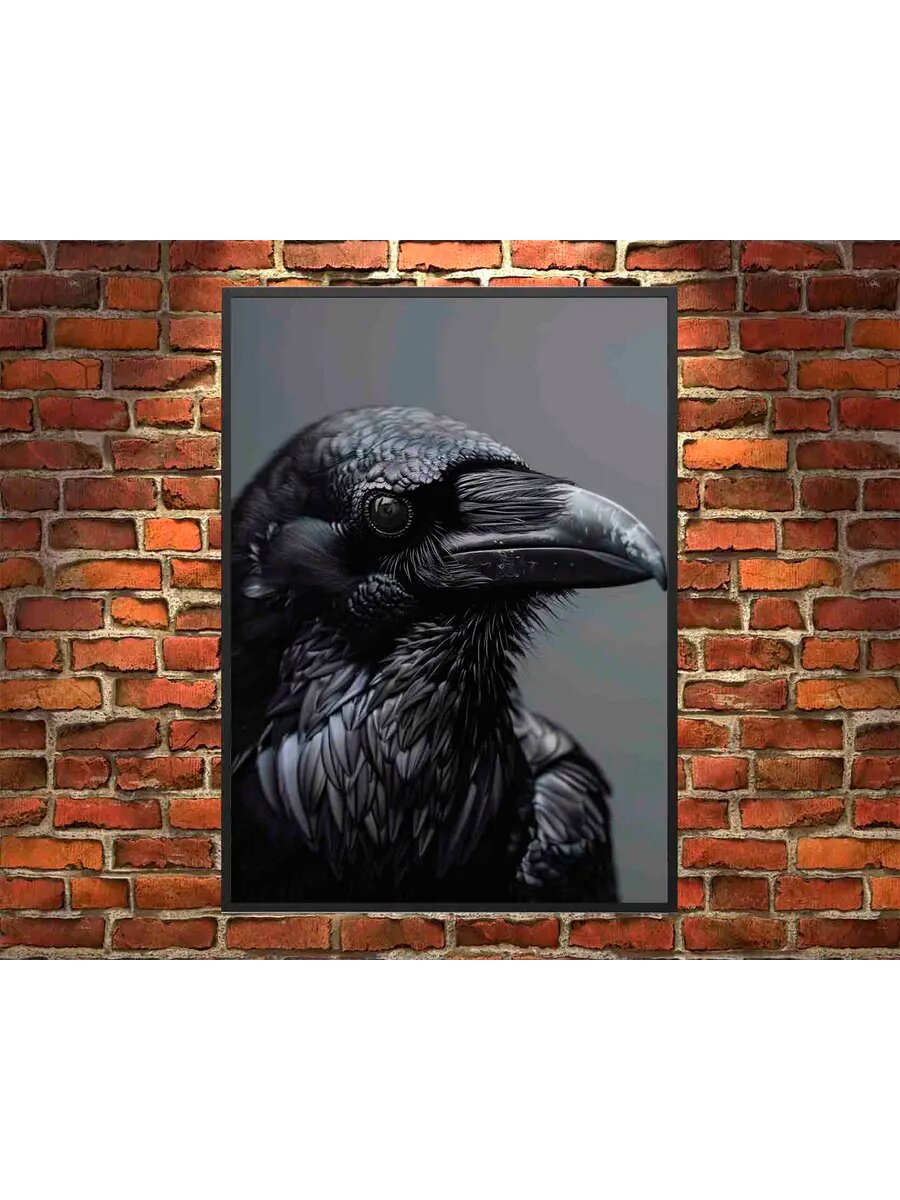Ворон-птица-строитель 2, Плакат 30x42см