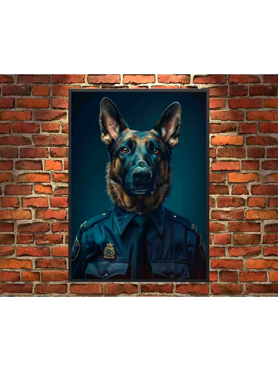Бельгийский пес Малинуа-полицейский 3, Плакат 30x42см