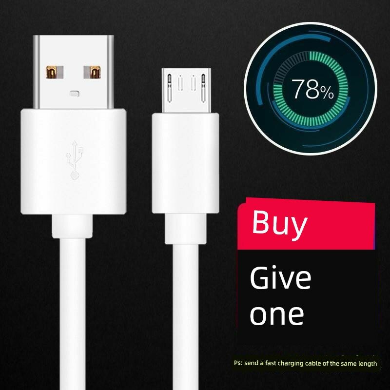 Совместимый с VIVO Y3 2-метровый кабель для быстрой зарядки USB-C, белый для устройств на Android