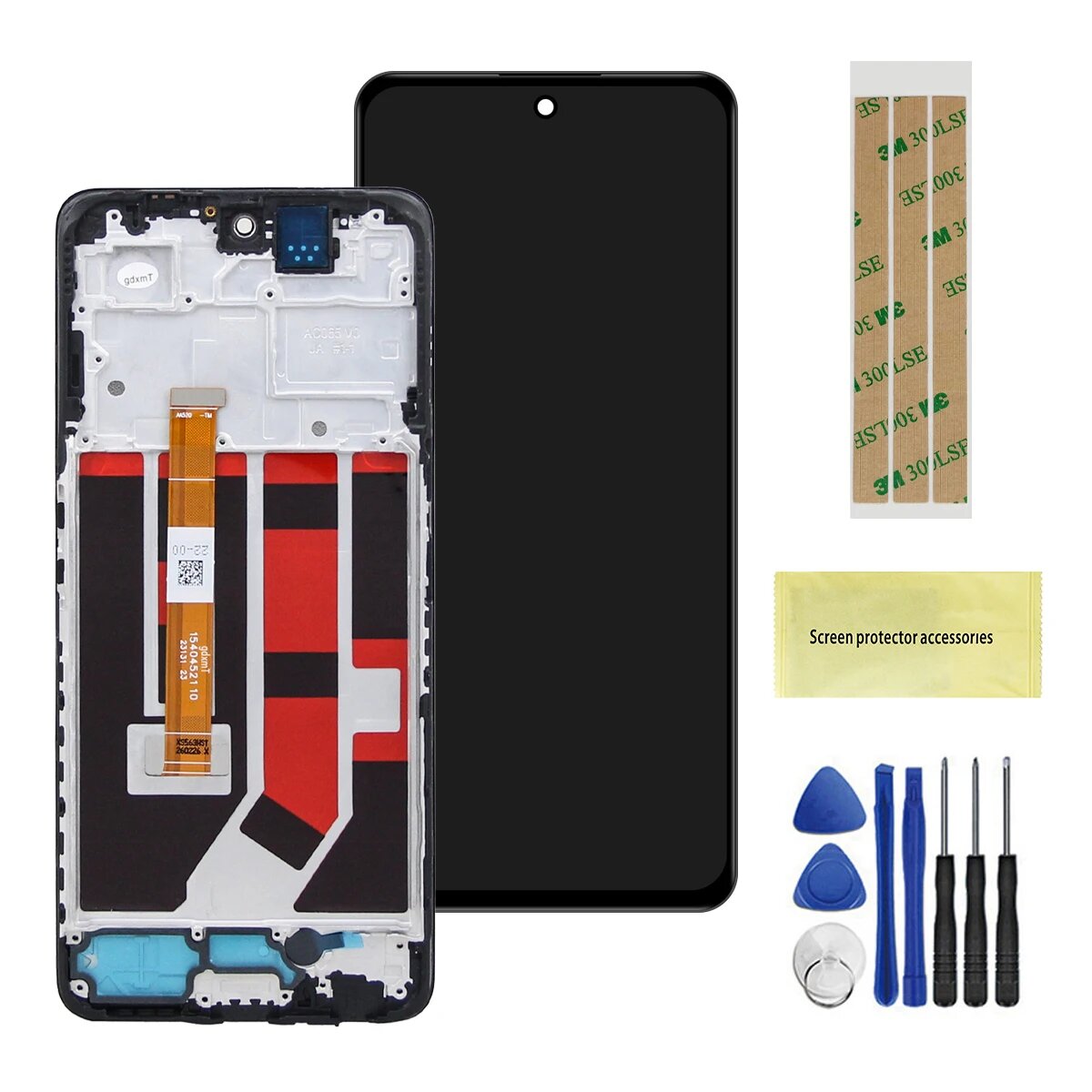 6,72-дюймовый ЖК-дисплей с рамкой для Oppo A98 5G CPH2529, сенсорный экран, дигитайзер, запасные части для ремонта Oppo A98