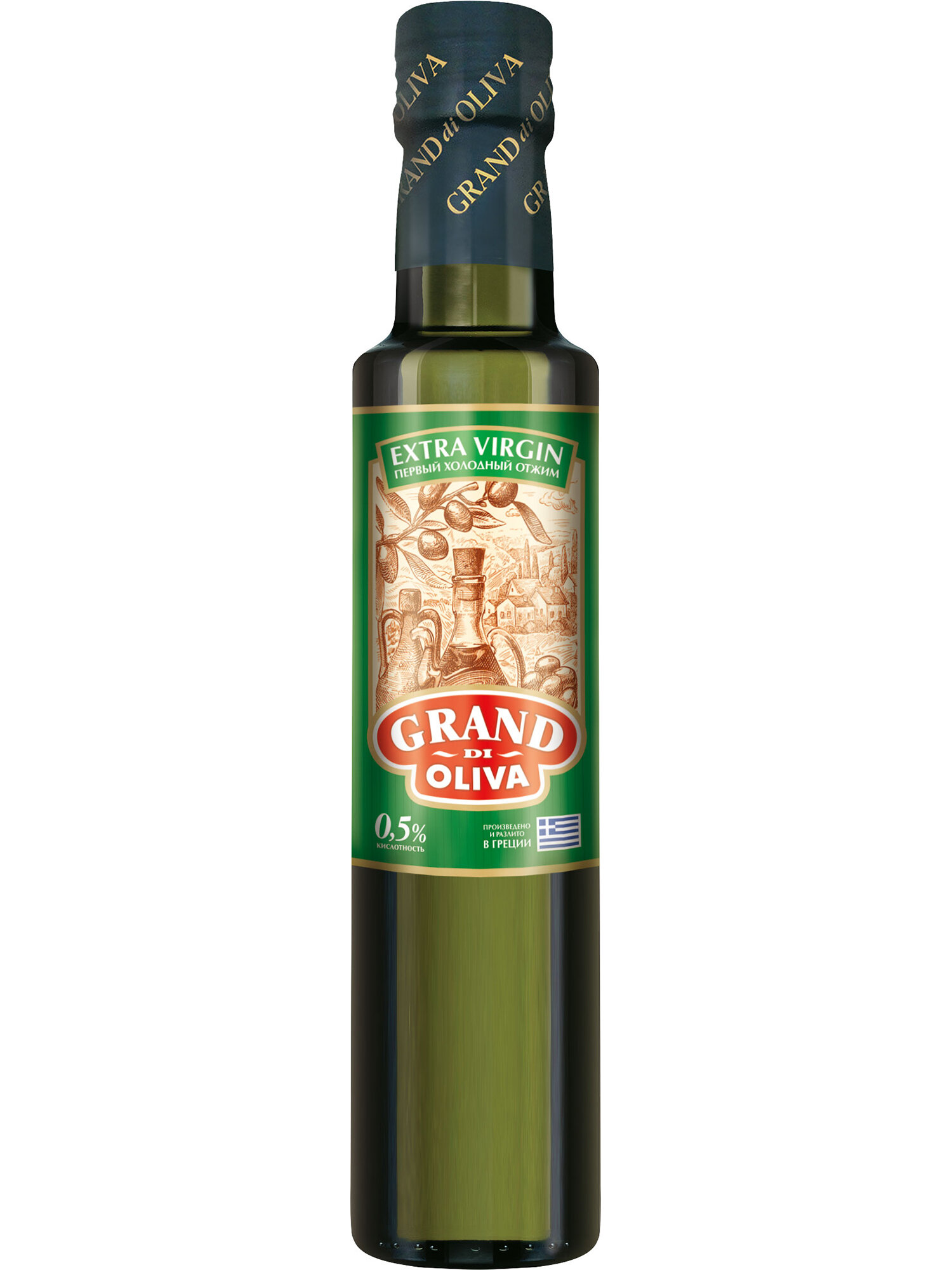 Масло оливковое Grand di Oliva Extra Virgin нерафинированное, 0.25 л