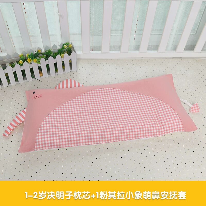 Подушка с семенами хризантемы для 1-2 лет с розовым слоном, 30x40 см, мягкая и безопасная