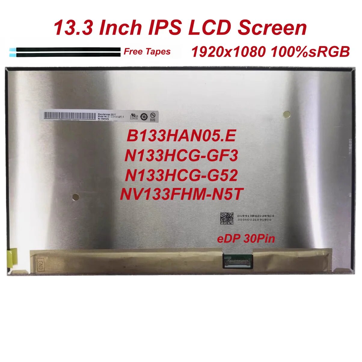 ЖК-экран для ноутбука 13,3 дюйма N133HCG-GF3 N133HCG-G52 B133HAN05. E A Perfect