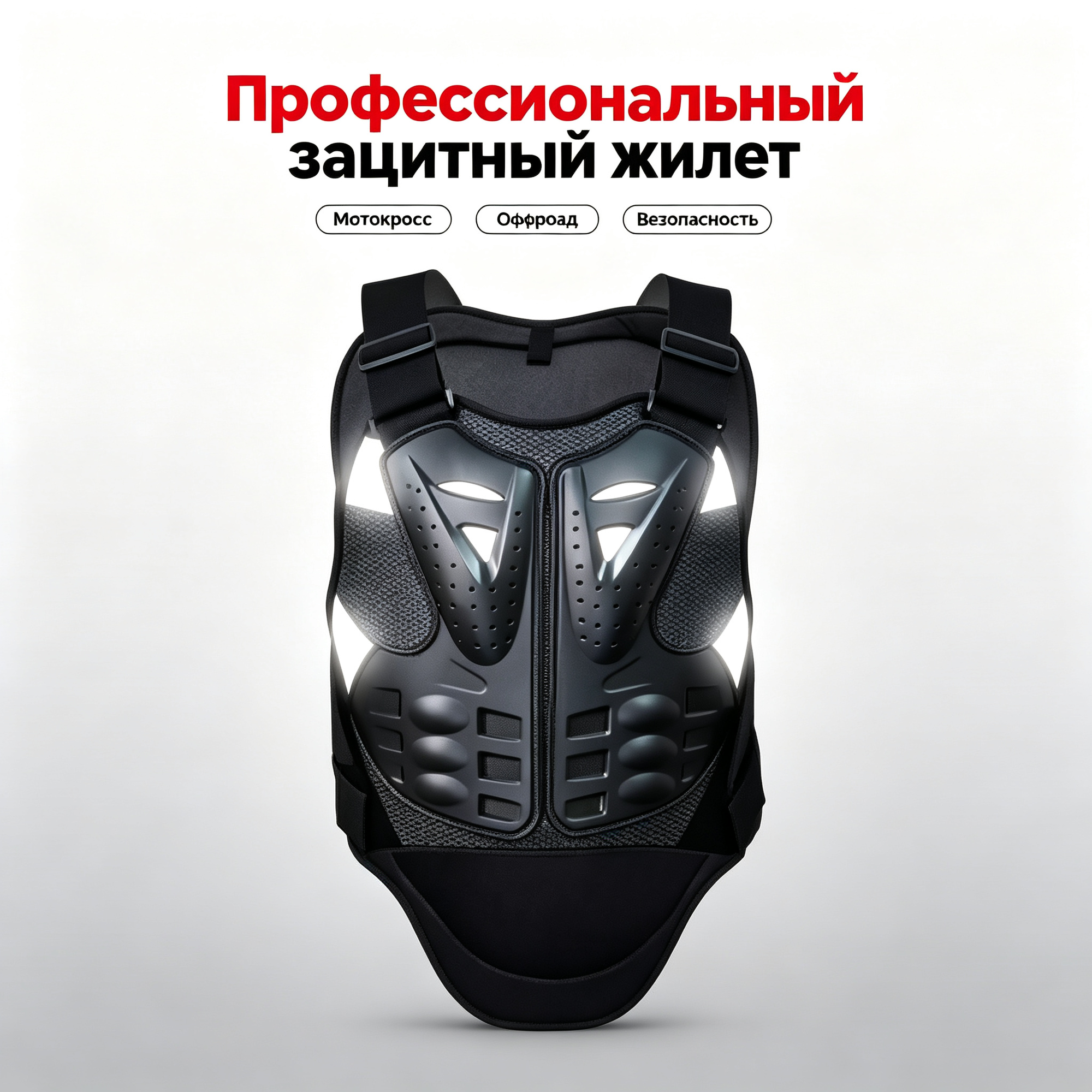 Защитная экипировка для езды на внедорожном мотоцикле, защита груди, броня, комплект черного жилета.
